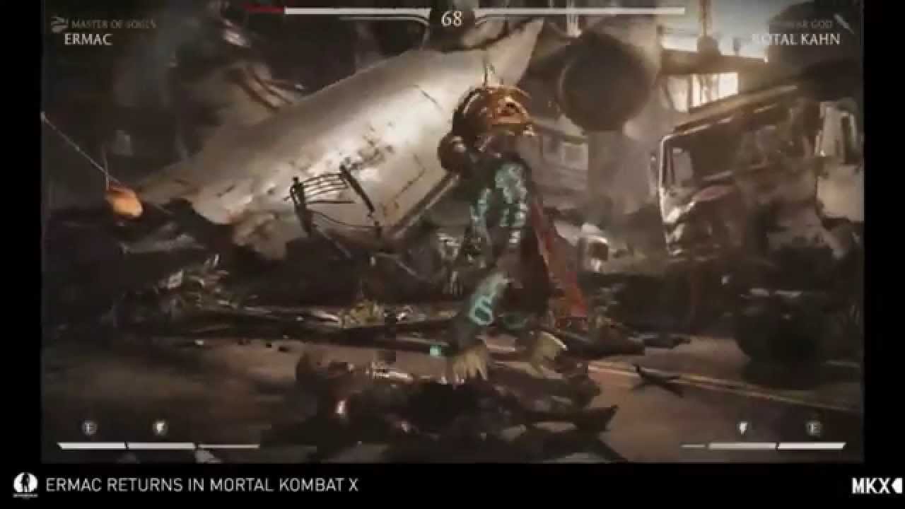 Mortal Kombat X - Ermac Gameplay, Fatality and New Level Showcase - YouTube