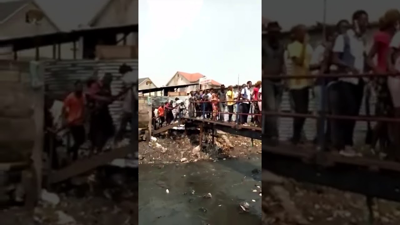 Pont jeté entre les commune de lemba et Ngaba - YouTube