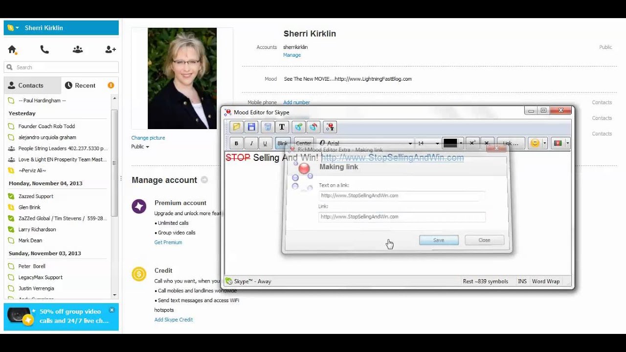 Skype Mood Editor - YouTube