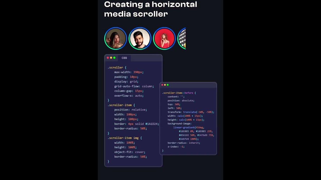 Creating A Horizontal Media Scroller Html And Css Html Viral Css Tranding Shorts Youtube