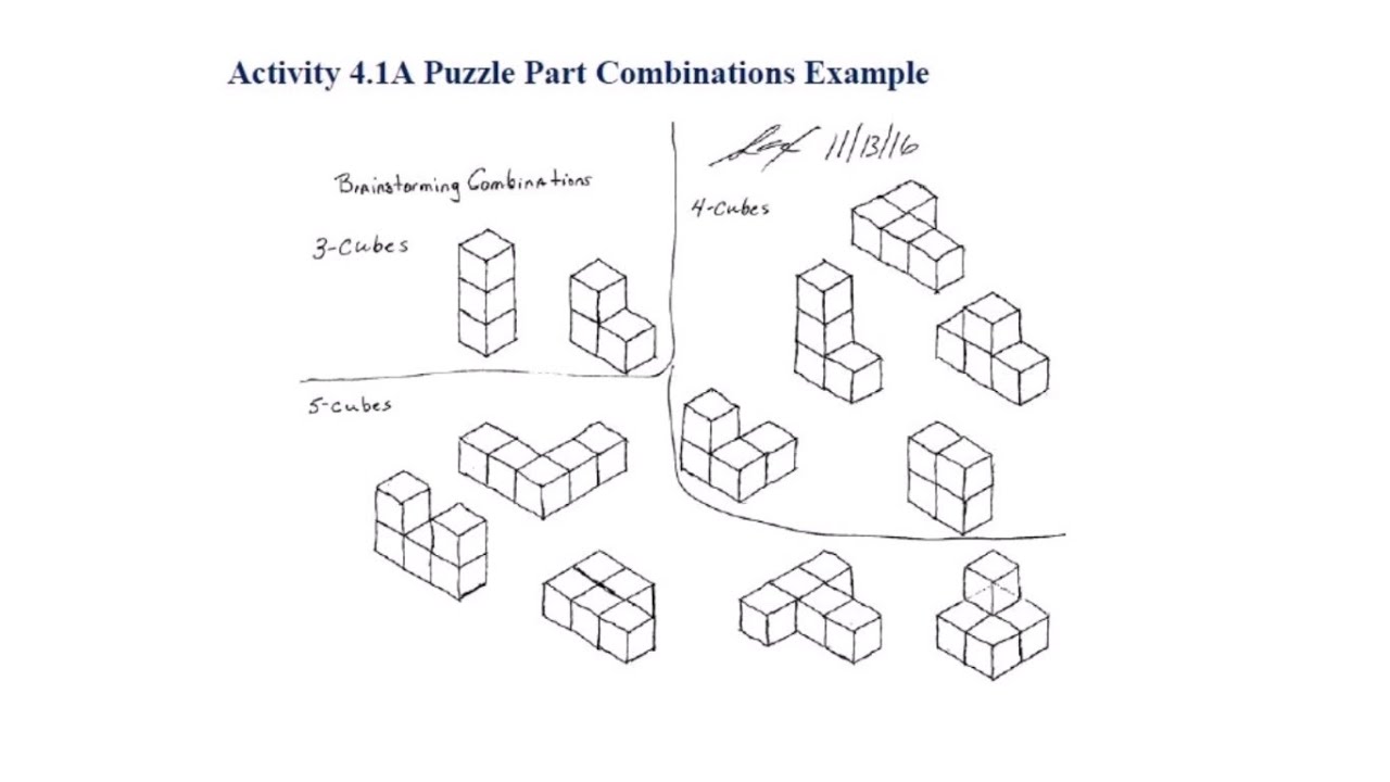 IED: Activity 4.1A Puzzle Part Combinations - YouTube