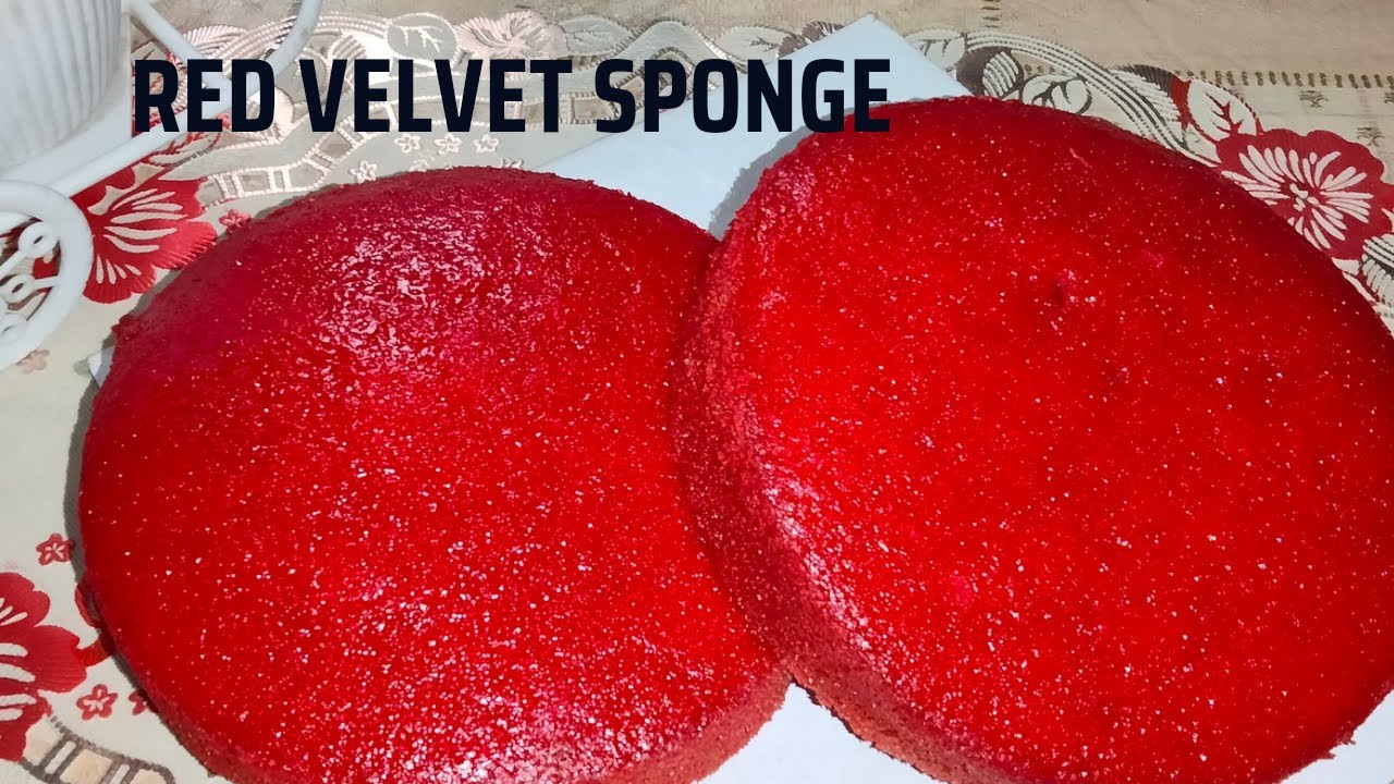 Red Velvet Sponge | Very soft sponge | without oven | kitchen with ...
