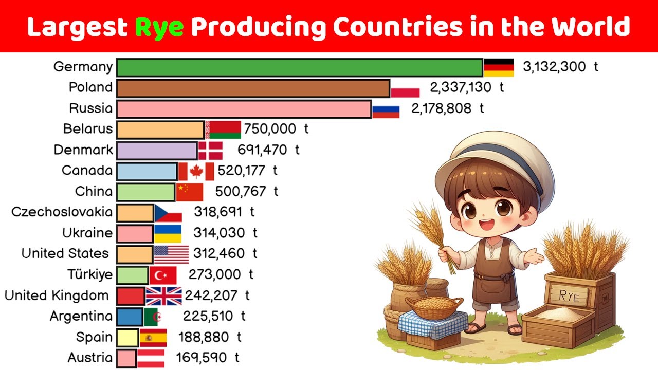 Largest Rye Producing Countries in the World - YouTube