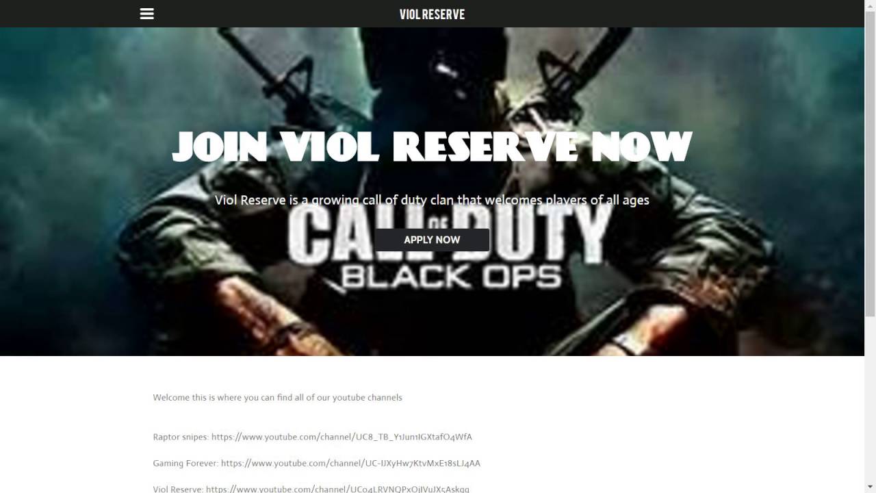 My call of duty clan website - YouTube