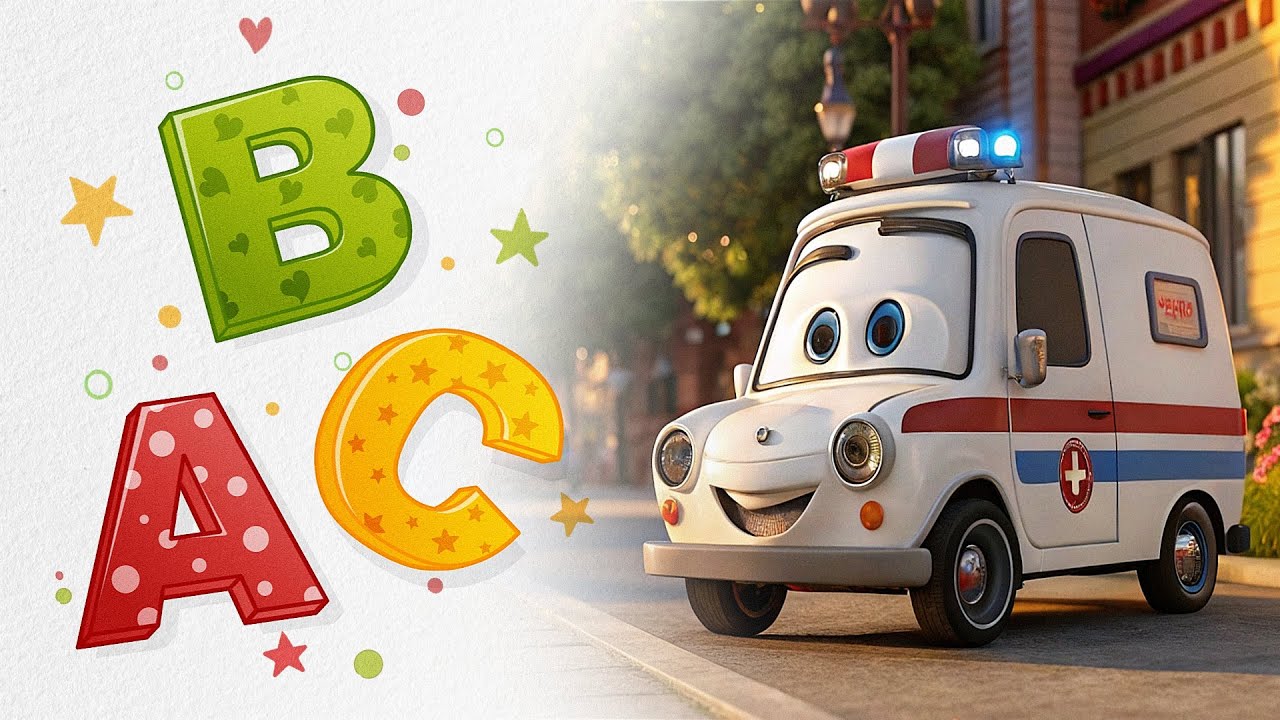 🚑 Ambulance to the Rescue – Learn the Letter A with Lights & Sirens ...