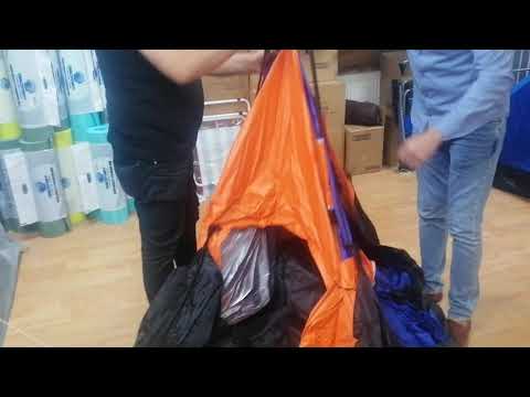 Otomatik 8 kişilik 250x250x170 ölçülerinde çadır kurulum videosu şok şok şok, 18 Saniyede kurulum