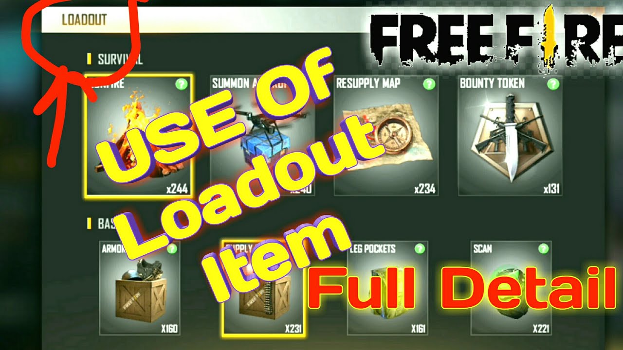 How To Use Load Out In Free Fire | Free Fire Me Loadout Kya Hota Hai ...