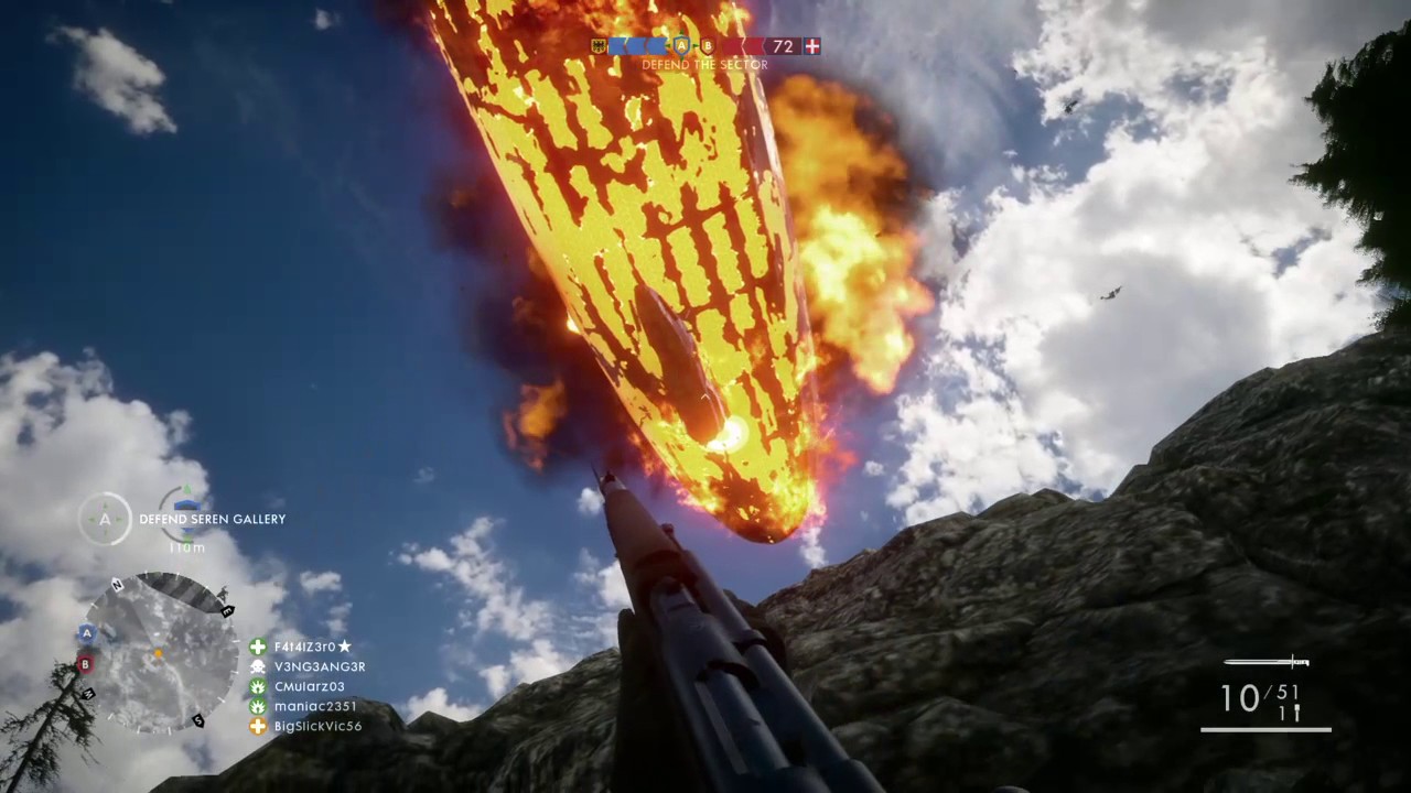 Battlefield 1 Airship Explosion - YouTube