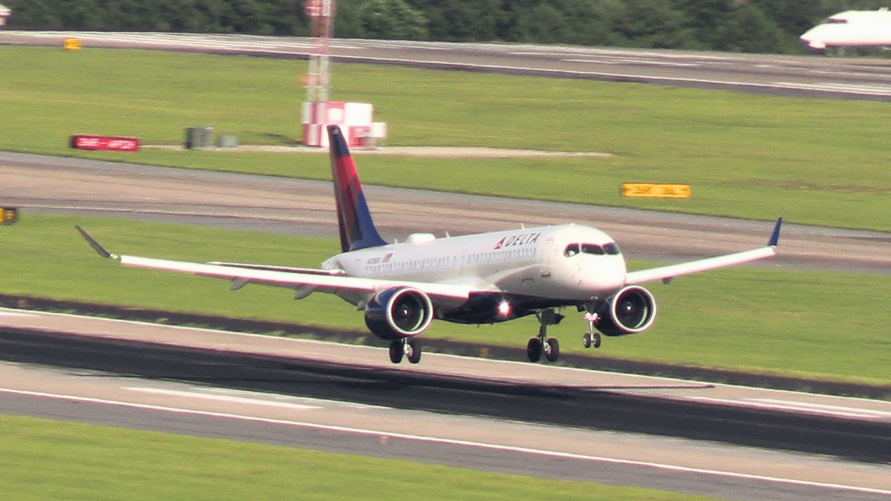 What is this? Delta Airbus A220 Lands on Atlanta Runway 26R - YouTube