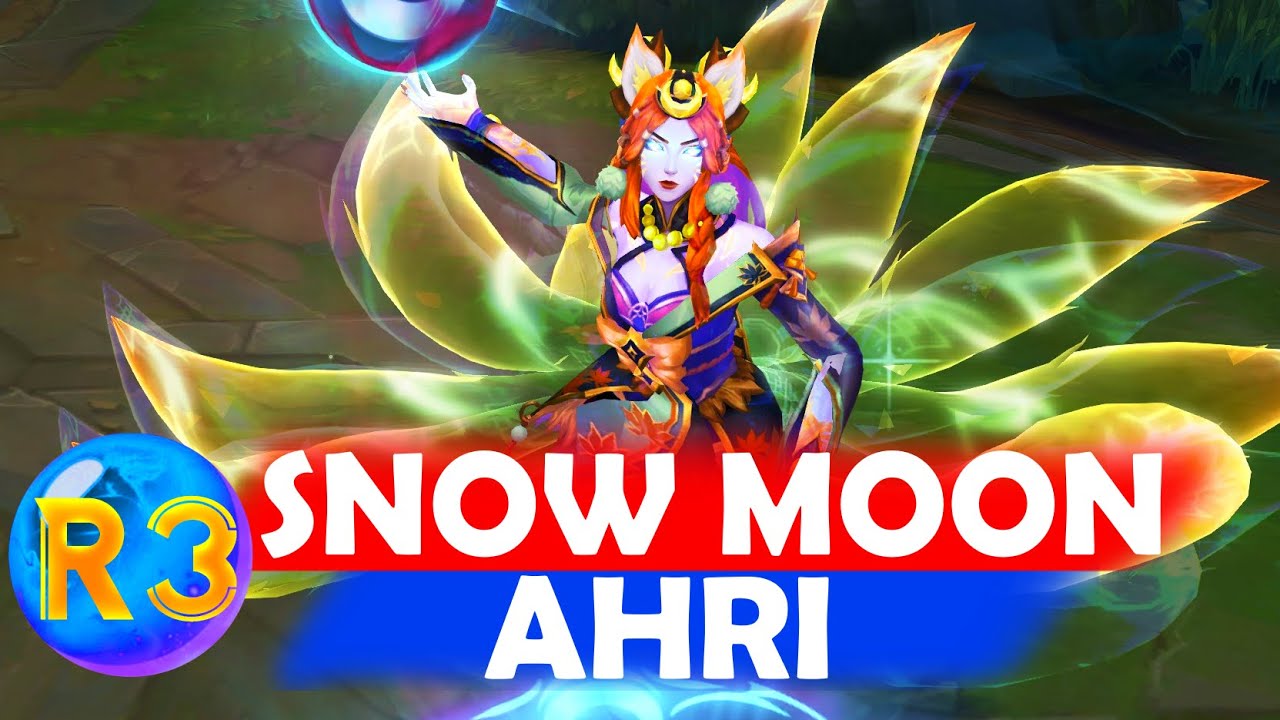 Snow Moon Ahri Chroma Citrine PBE - League of Legends - YouTube