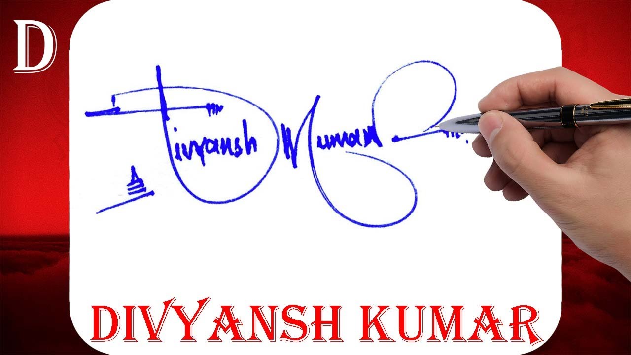Divyansh Kumar Name Signature Style - D Signature Style - Signature ...