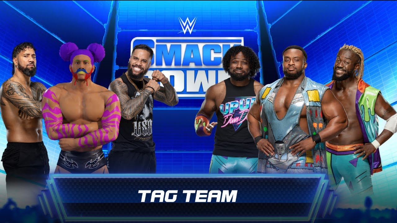 3V3 TAG TEAM MATCH!! FREDDO AND THE USO'S VS THE NEW DAY!!! - YouTube