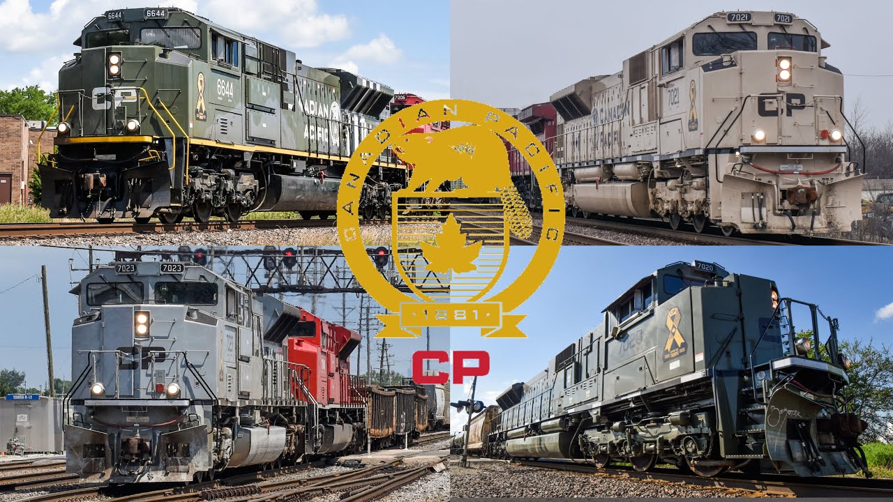 Canadian Pacific SD70ACU Locomotives: All 5 CP Veterans Units In Action ...
