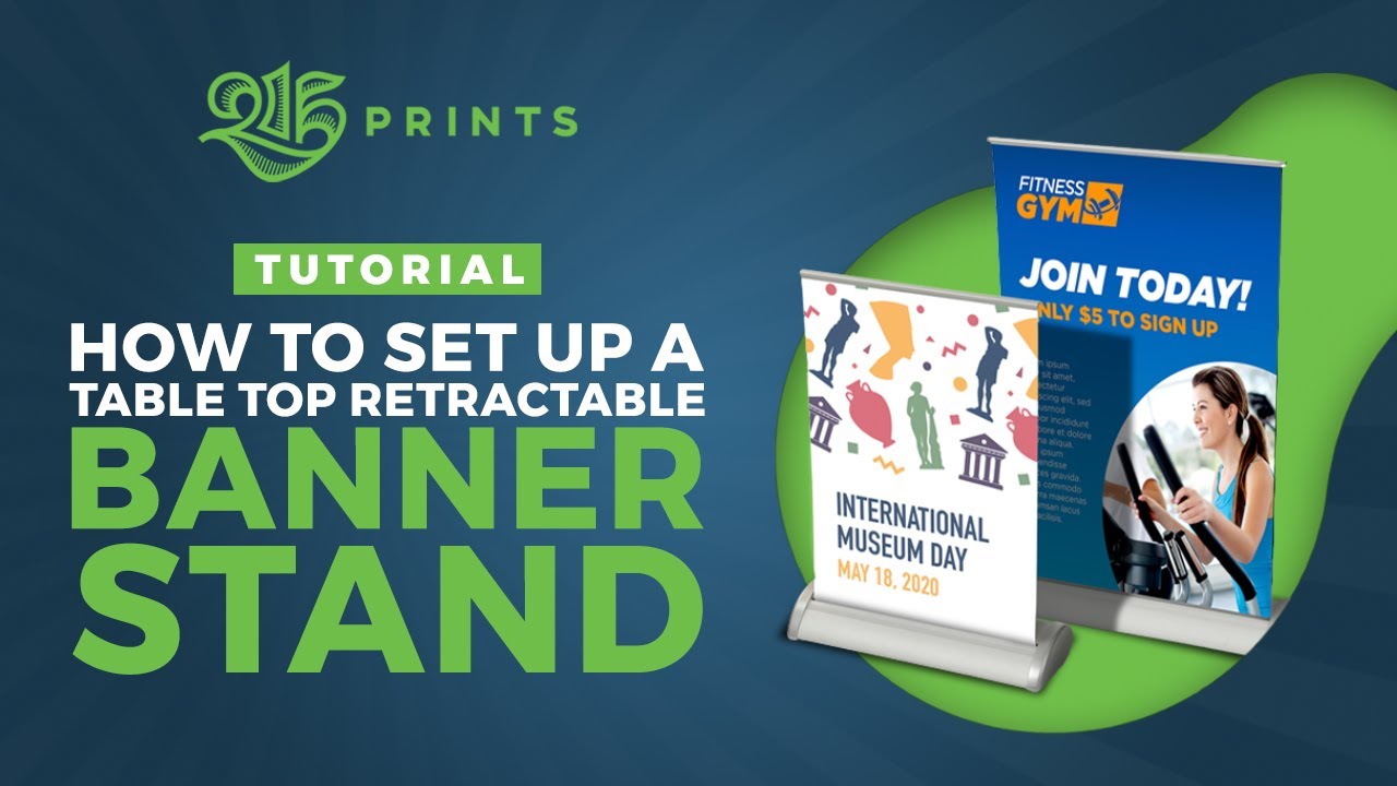 Standard Tabletop Retractable Banner Stand Setup - YouTube