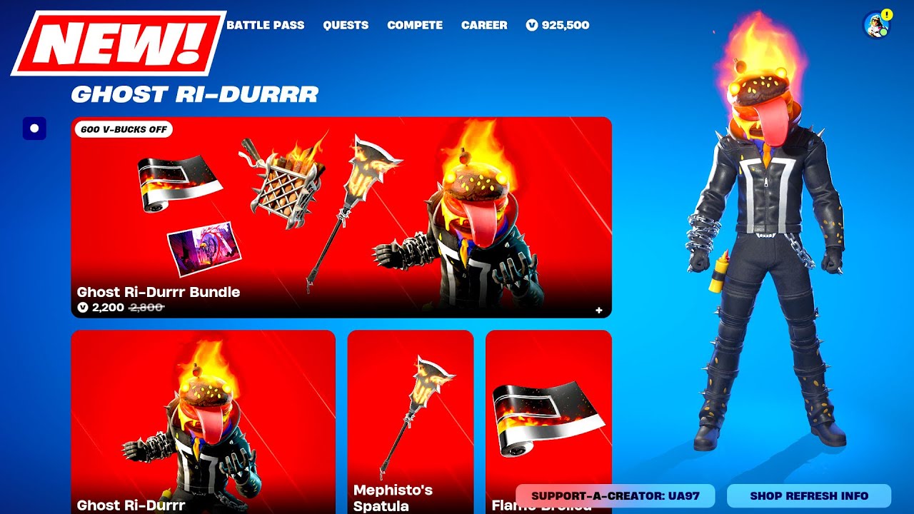 TONIGHT NEW Ghost Ri-Durrr Skin BUNDLE Item Shop Fortnite! - YouTube