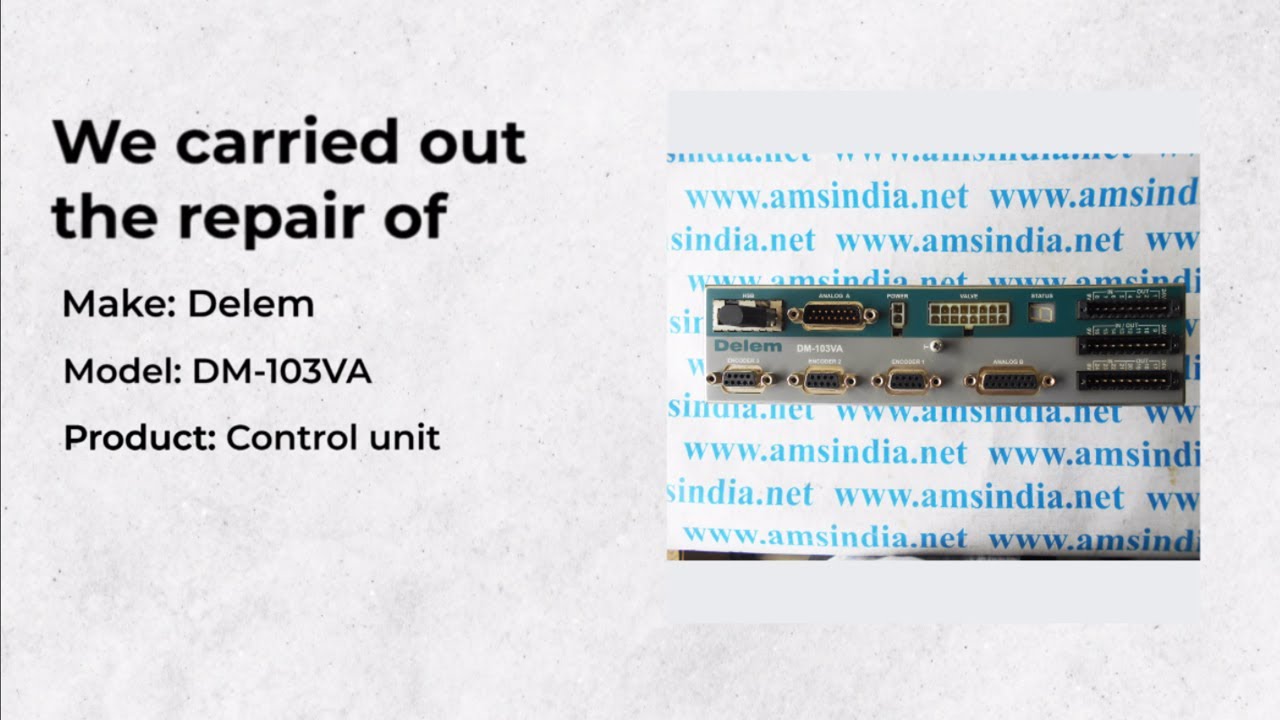 Delem | DM-103VA | 8576-001 | Netherlands | Control unit - YouTube