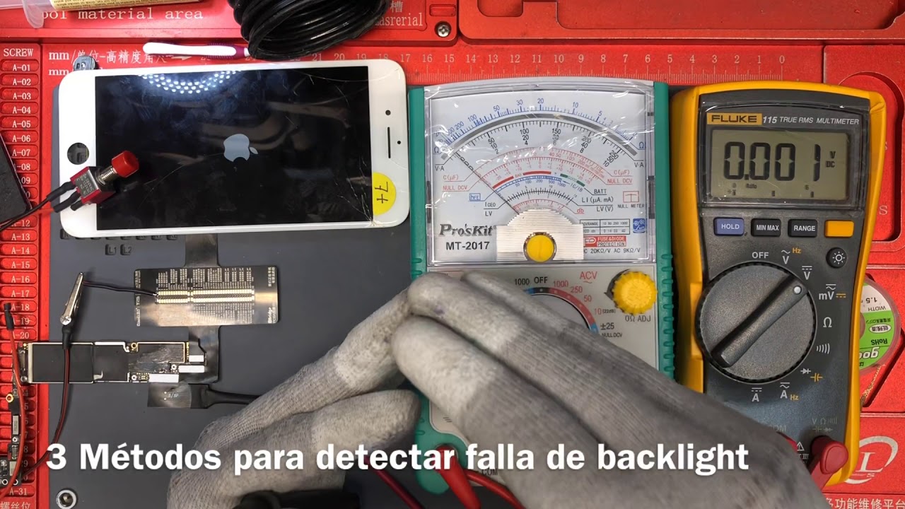#Como Detectar falla de backlight iPhone 8 tutorial método fácil repair ...