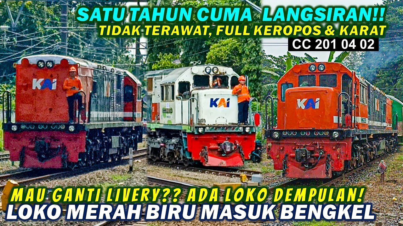 LOKOMOTIF CC 201 04 02 YK EKS SUMATRA AKAN DICAT ULANG! Pengiriman Loko KARATAN & KEROPOS ke ...