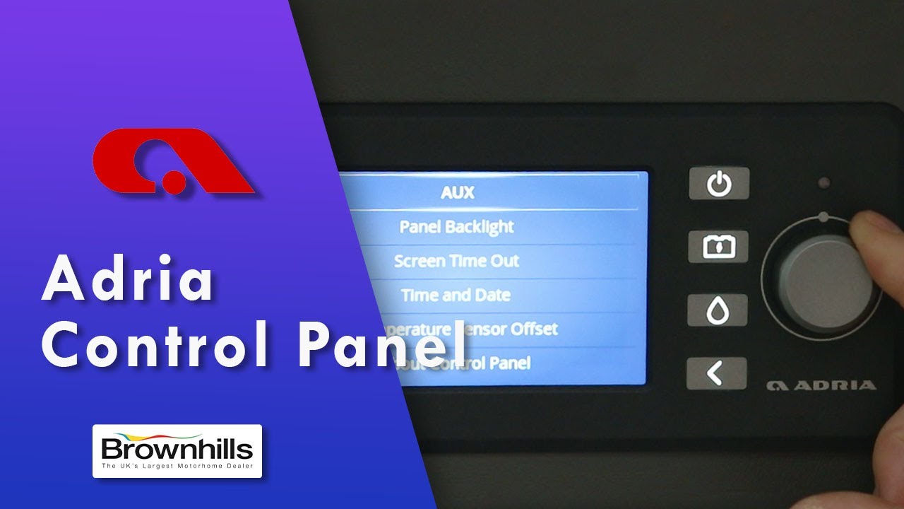 How To Use Your Adria Control Panel - YouTube