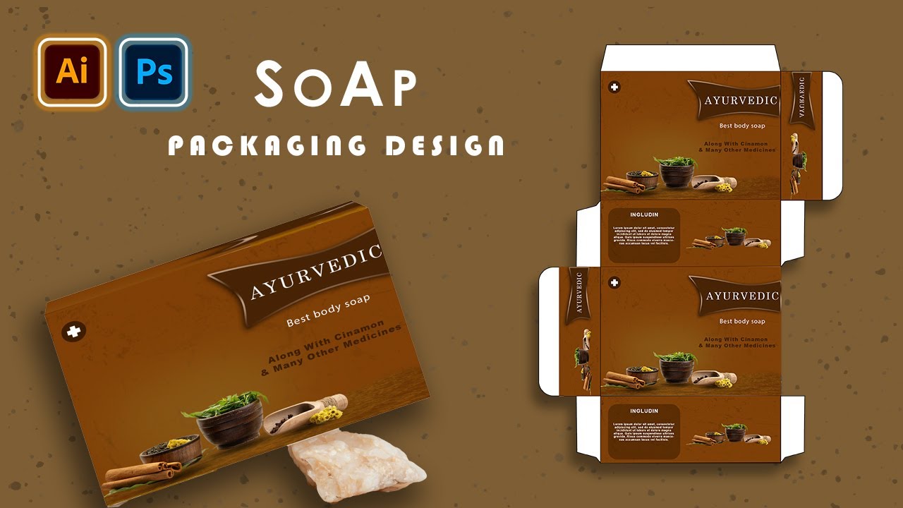 Product Packaging Design Tutorial | Speed art | Illustrator and ...