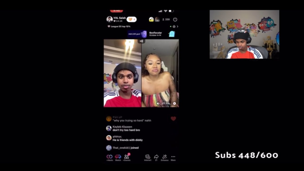 YXL Salah fumbles fine shyt on tiktok live - YouTube