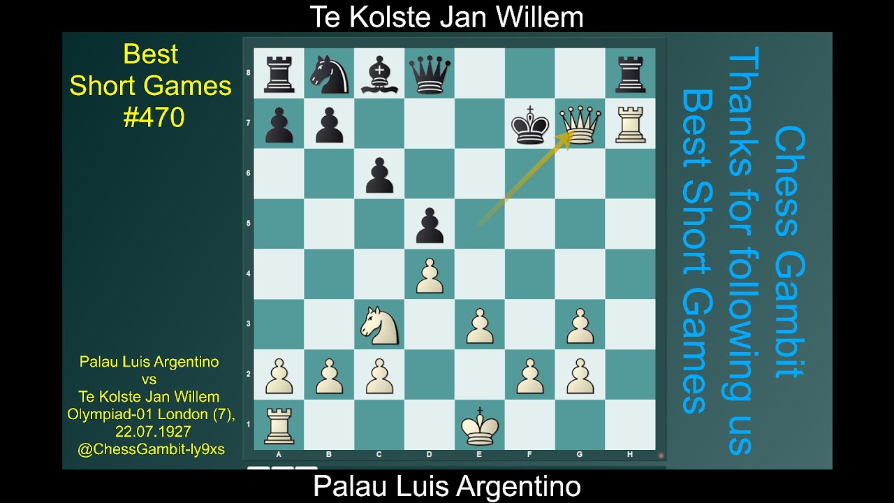 Palau Luis Argentino vs Te Kolste Jan Willem #Best Short Games #470 ...