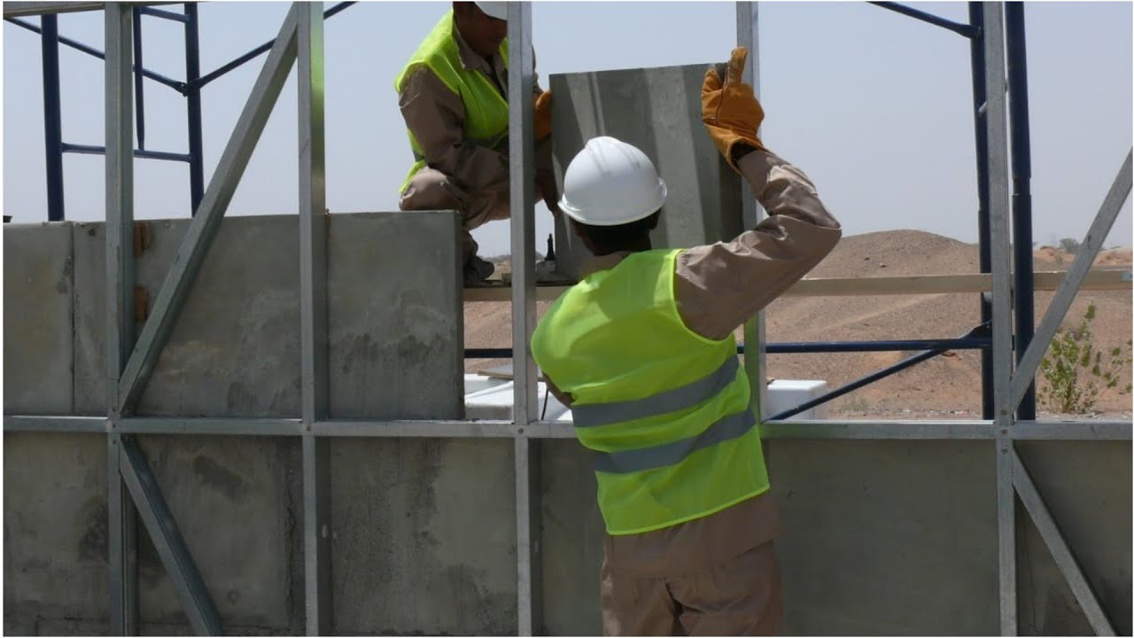 Lightweight concrete infill for wall insulation - YouTube