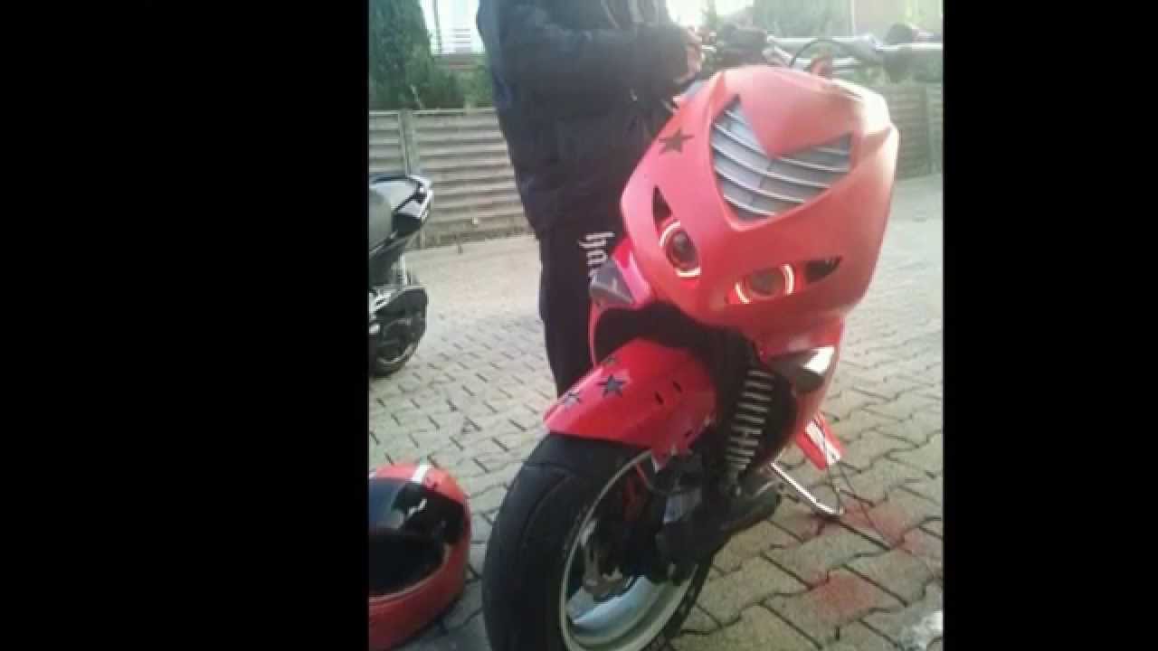 Peugeot Speedfight 2 Tuning Story Part 4 (Feuerrotes Spielmobil) - YouTube