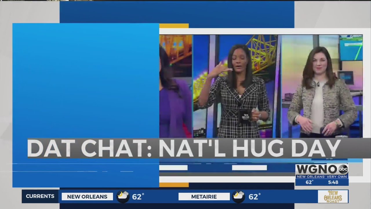 Dat Chat: National Hug a Newsperson Day! - YouTube