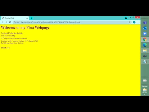 HTML Tutorial 2 - YouTube