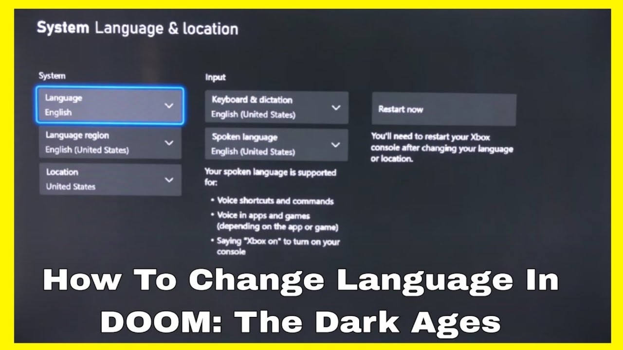 DOOM: The Dark Ages - How to Change Language (PC, PS5, Xbox Guide ...