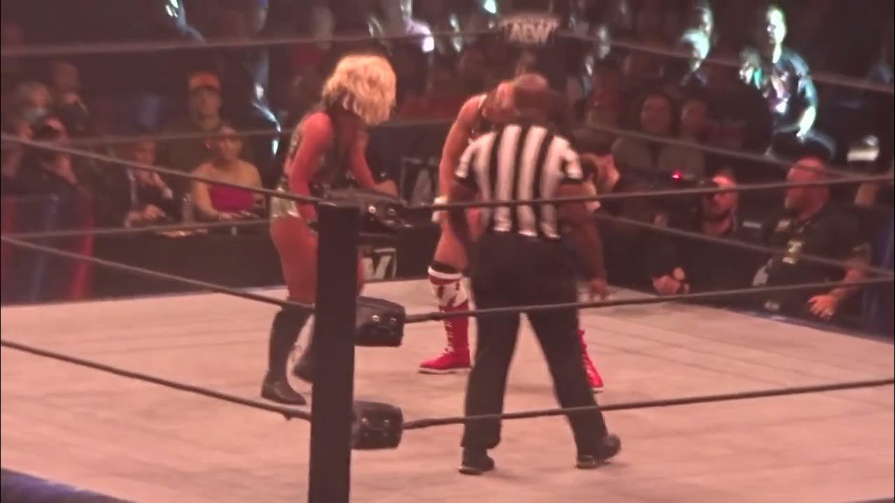 AEW Dynamite LA Forum Toni Storm Saraya vs Britt Baker Jamie Hayter Pt 3 1/11/23 - YouTube