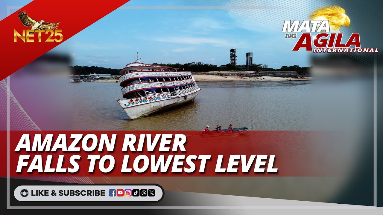 Amazon River falls to lowest level | Mata Ng Agila International - YouTube