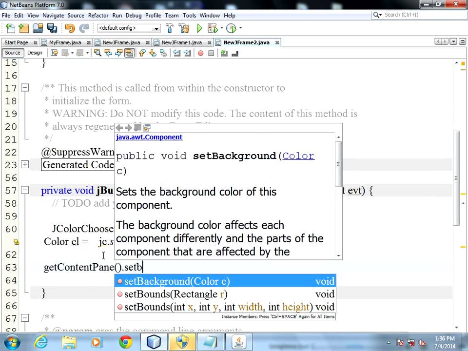 JcolorChooser - YouTube