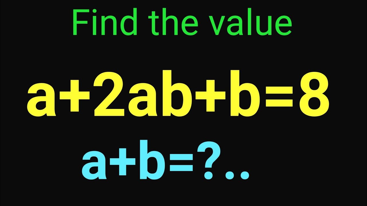 A Nice Math Olympiad Algebra Problem - YouTube