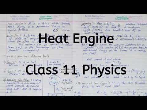Heat Engine | Chapter 11 | Thermodynamics | Class 11 Physics - YouTube