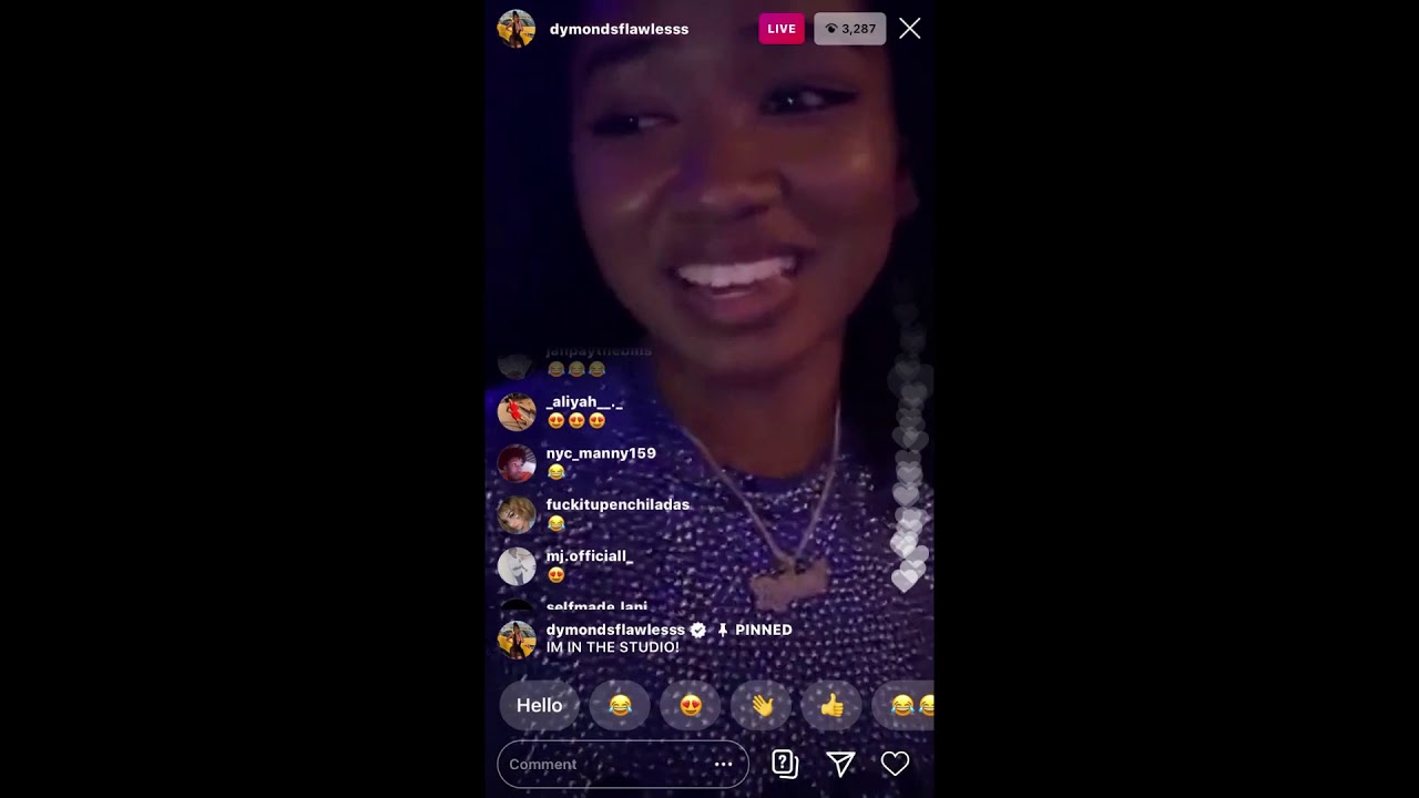 Dymondsflawless Records New Song On IG Live - YouTube