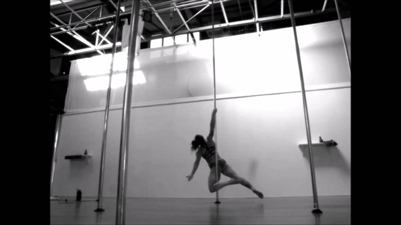 Intermediate combo on static pole - YouTube
