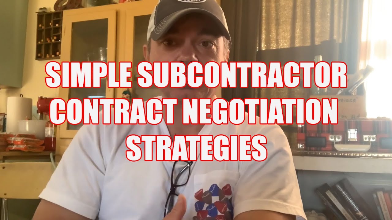 Subcontractor Contract Negotiations - YouTube