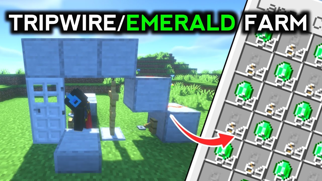 Unlimited EMERALDS & Tripwire Hooks in Minecraft – Villager Trading ...