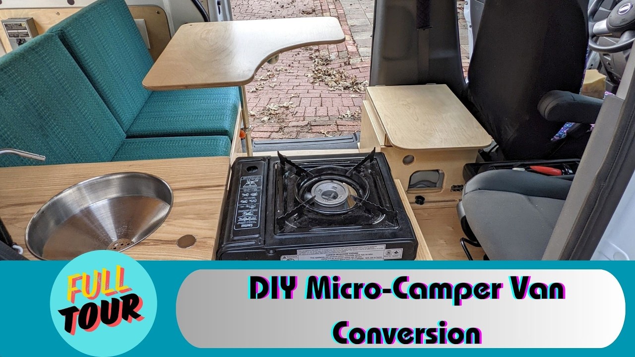 Full Tour in 6 Minutes of a DIY Micro-Camper Van NV200 with gorgeous ...