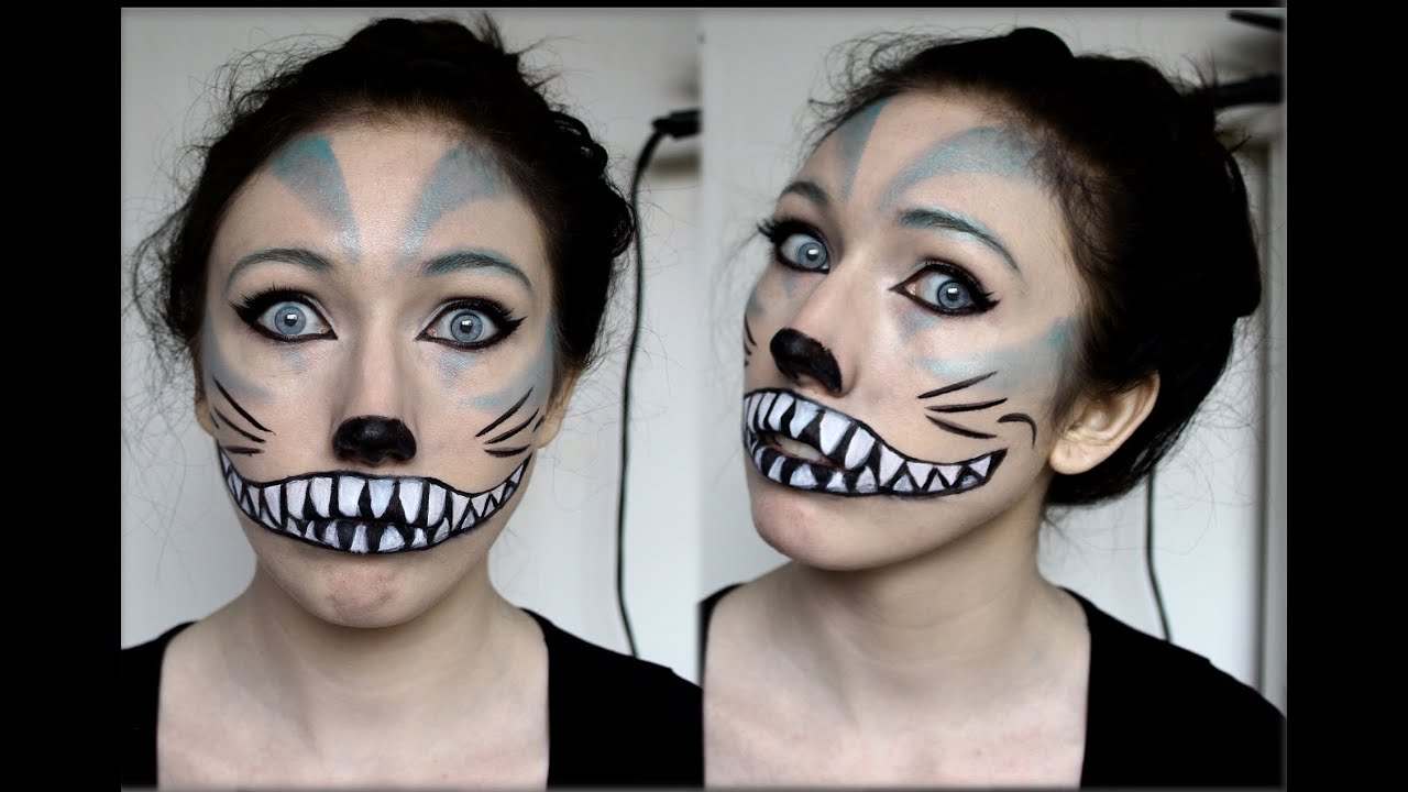 Creepy Cheshire Cat Inspired Halloween Make-up Tutorial! - YouTube