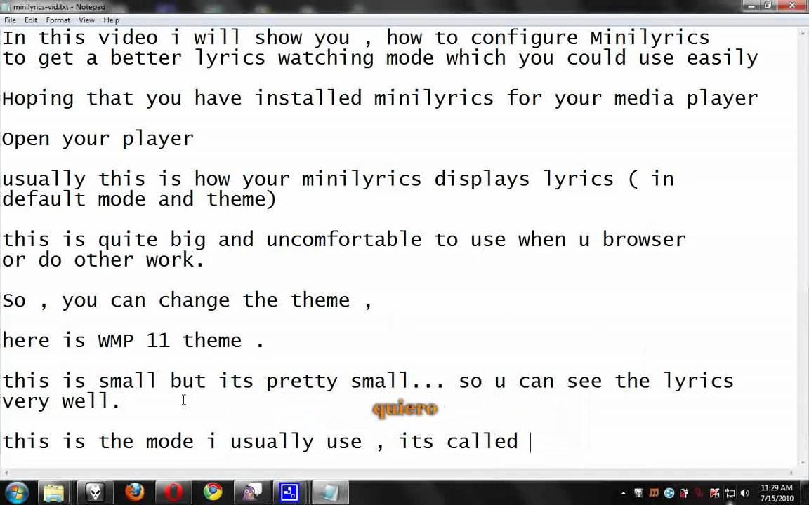 How to improve minilyrics lyrics display - YouTube
