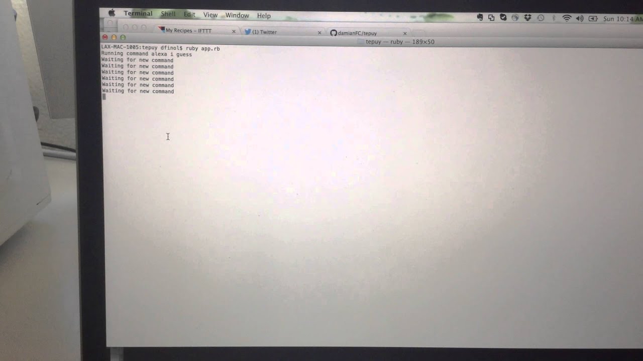 Triggering IFTTT Recipes using Amazon Echo (Tweeting example) - YouTube