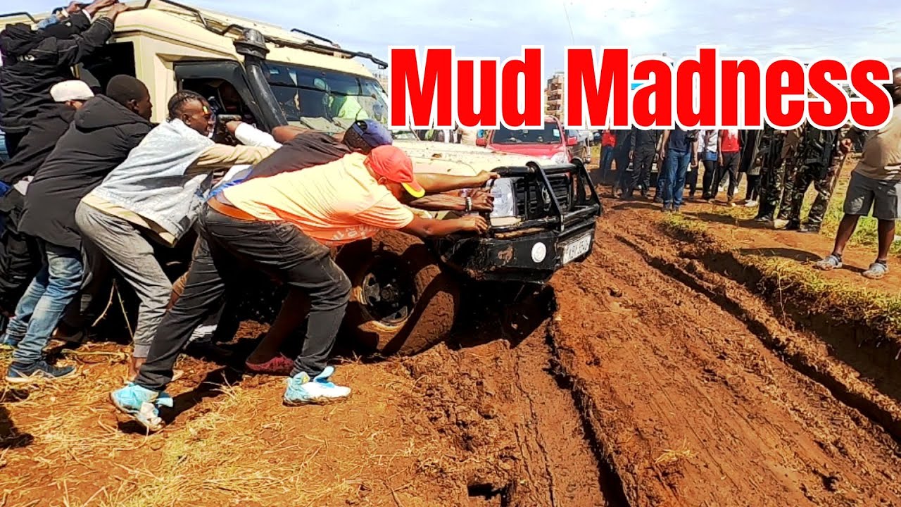 Mud Madness! WRC Safari Rally Kenya | Land Cruisers & Police Car Stuck ...