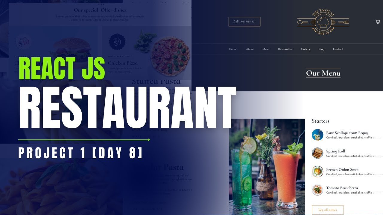 Menu section component: Home page: Restaurant project 1: React JS [Day ...