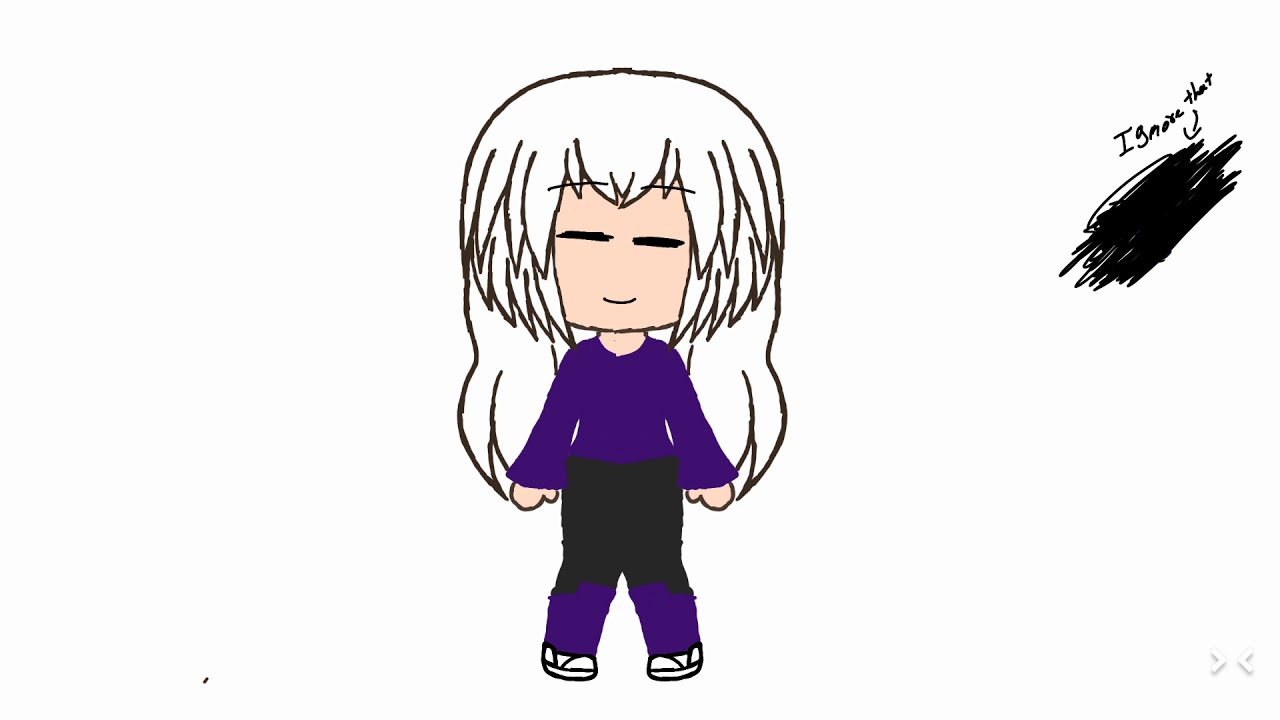 My first front facing gacha character - YouTube