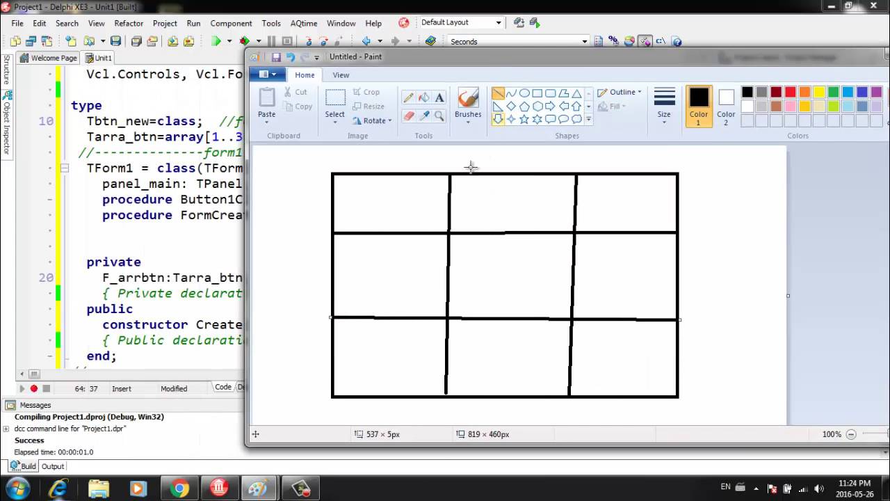 Tic tac toe with delphi -Part02 - YouTube