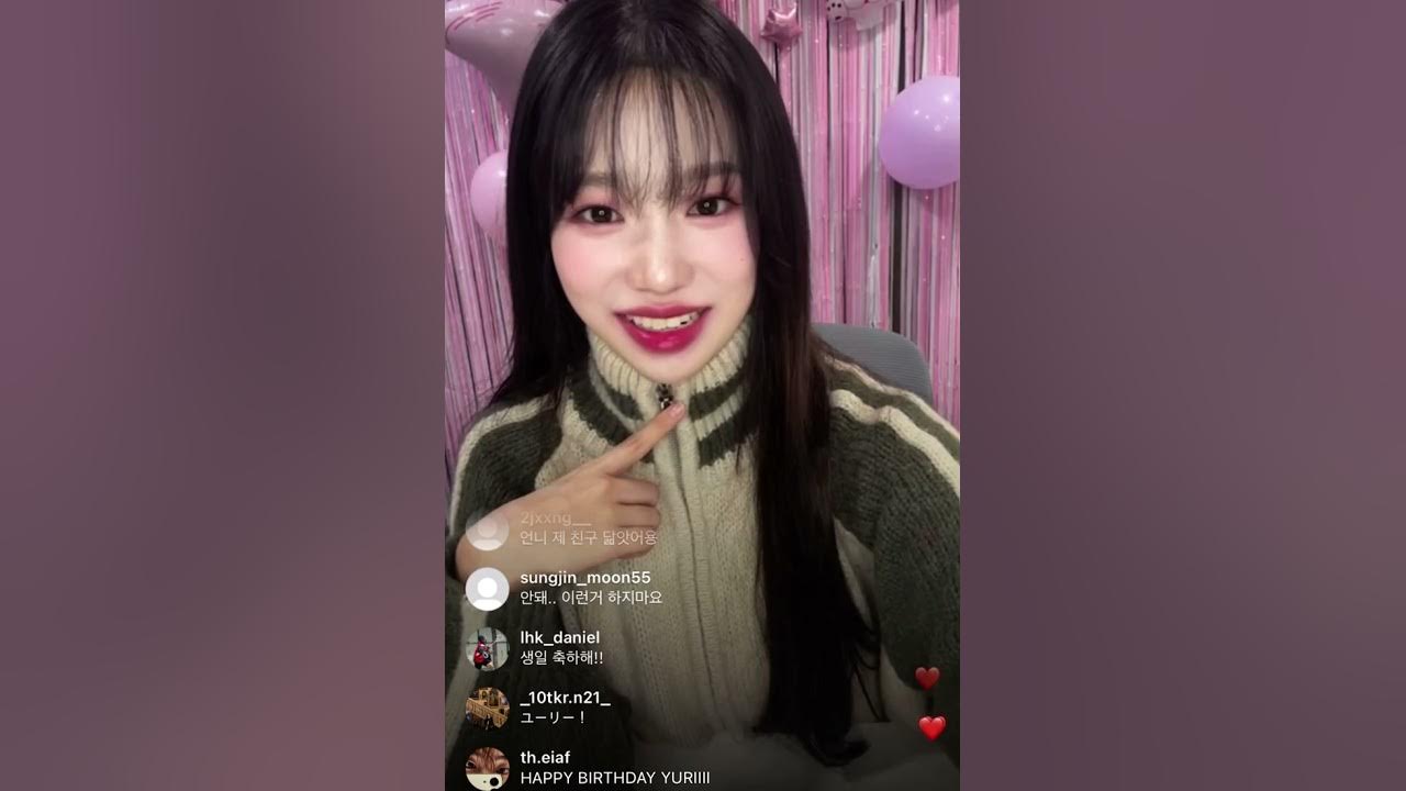 241022 조유리 인스타 생일 라이브 - YouTube