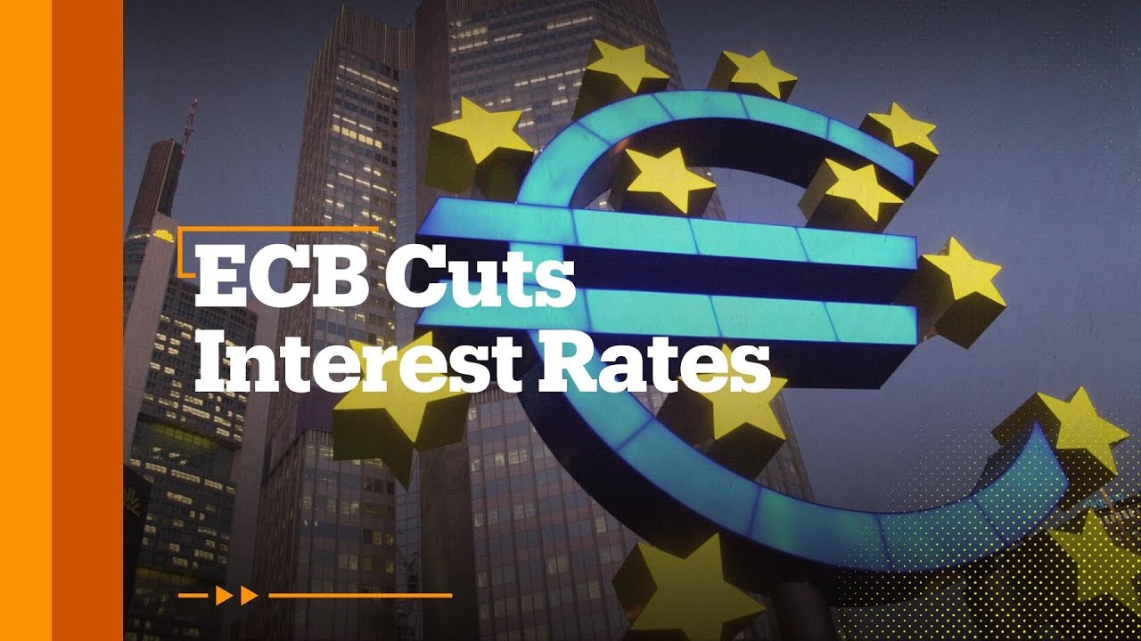 ECB cuts three main interest rates by 25 basis points - YouTube